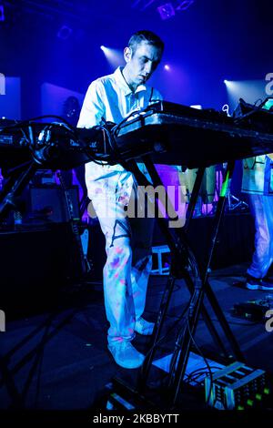 Owen Clarke of Hot Chip performs at the Coachella Music & Arts Festival ...