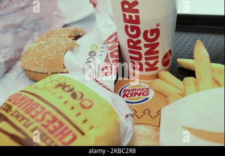 Burger King logo. On Tuesday, 17 August 2021, in Edmonton, Alberta ...