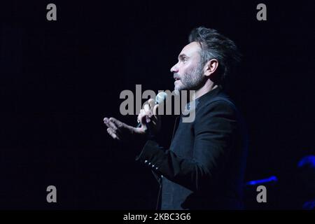 Italian singer Nek (Filippo Neviani) during his performance in Madrid ...