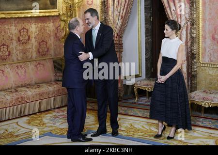 Spanish Queen Letizia, Monaco Prince Alberto II, Spanish King Felipe VI ...
