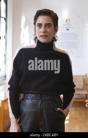 Actress María León poses on the red carpet of the 39th edition of the ...