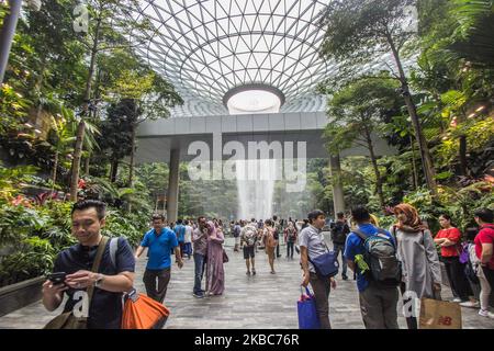 A 40 metres high largest indoor waterfall in the world, Rain Vortex ...
