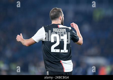 Gonzalo Higuain of Juventus looks dejected during the UEFA Champions ...