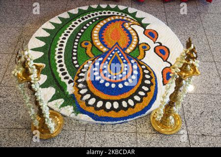 Rangoli with Grains Stock Photo - Alamy