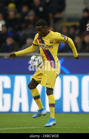 Moussa Wague of Barcelona during the UEFA Champions League stage match ...