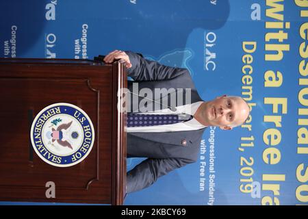 Rep. John Moolenaar (R-MI), speaking at an event in the US House of ...