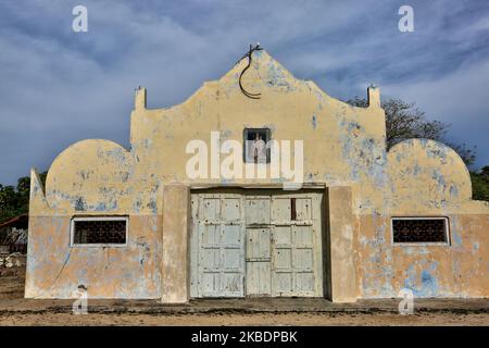 Catholic church on Analaitivu Island in the Jaffna region of Sri Lanka ...