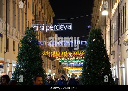 Luci d'artista are seen in Turin, Italy on 27. December 2019. (Photo by ...