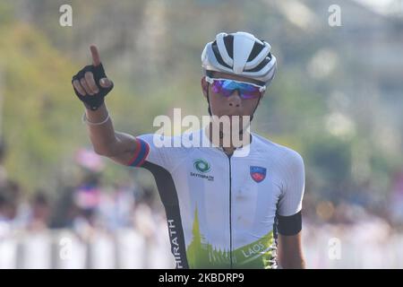 Ariya Phounsavath of Laos national team celebrates his win in the ...