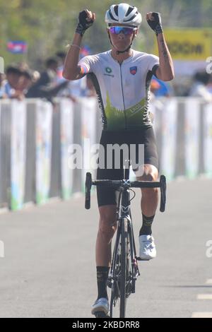 Ariya Phounsavath of Laos national team celebrates his win in the ...