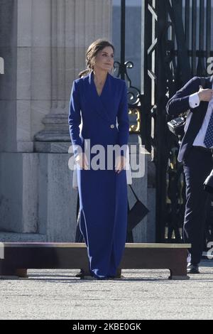Queen Letizia Spain at the parade ground upon his arrival to chair the ...