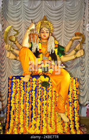Shrine with a large idol of the Goddess Attukal Devi (popularly known ...