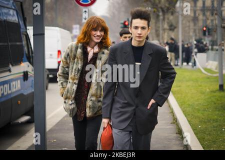 A guest during Milan Fashion Week Menswear Fall/Winter 2020/2021, on ...