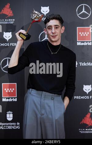 Enric Auquer poses in the Press Room after winning the best supporting ...