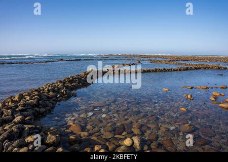 Ancient stone fish traps at Struis Point, Arniston — built by late ...