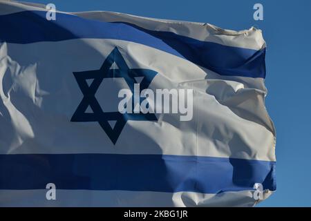 The national flag of Israel at the Underwater Observatory Marine Park ...
