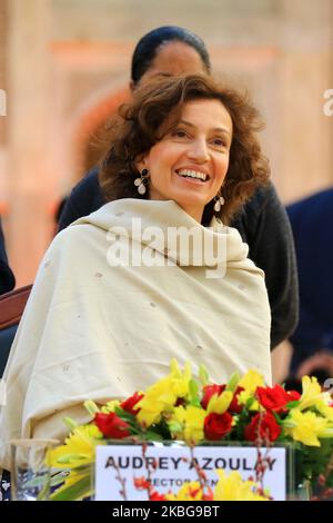 UNESCO Director-General Audrey Azoulay tours the area as she visits ...