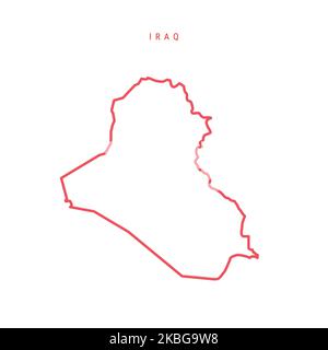 Map of Iraq - outline. Silhouette of Iraq map illustration Stock Photo ...