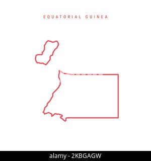 Equatorial Guinea outline silhouette map Stock Photo - Alamy