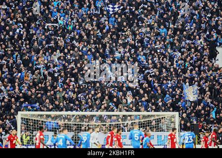 CSKA fans during Levksi Sofia against CSKA Sofia on Vasil Levski ...