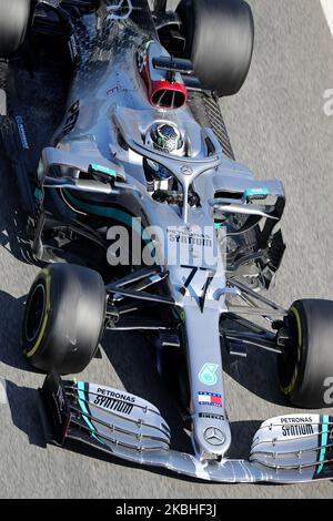 Mercedes' Valtteri Bottas during day one of pre-season testing at the ...