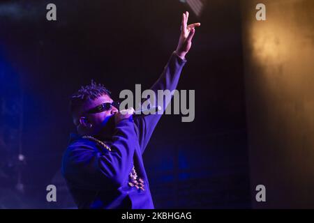 Portuguese Rapper Plutonio performs on stage in Hard Club, on February ...