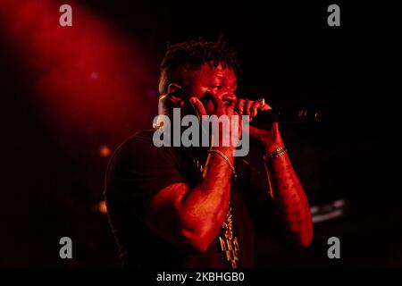 Portuguese Rapper Plutonio performs on stage in Hard Club, on February ...