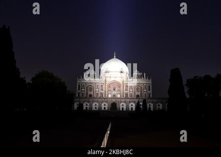 Night scene at Himayun tomb in New Delhi, India on 22 February 2020 ...