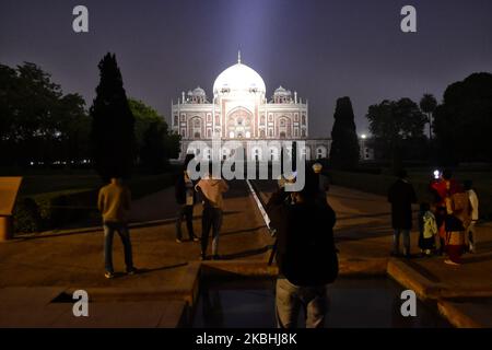 Night scene at Himayun tomb in New Delhi, India on 22 February 2020 ...