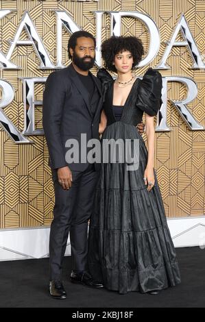 London, UK. Nicholas Pinnock and Tia Rolph at the Black Panther ...