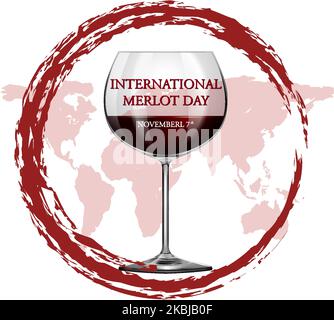 Intenational Merlot Day Banner Design illustration Stock Vector Image ...