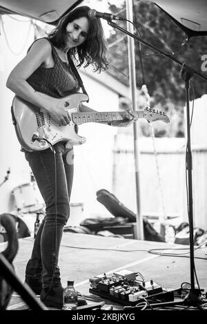 South African singer songwriter Laurie Levine performing at the ...