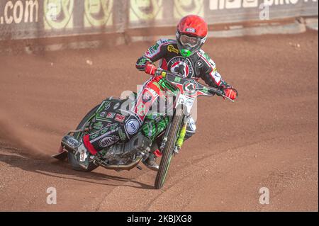 Charles Wright in action for Belle Vue BikeRight Aces during the SGB Premiership match between ...