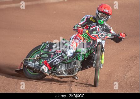 Charles Wright in action for Belle Vue BikeRight Aces during the SGB Premiership match between ...