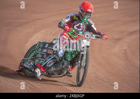 Charles Wright in action for Belle Vue BikeRight Aces during the SGB Premiership match between ...