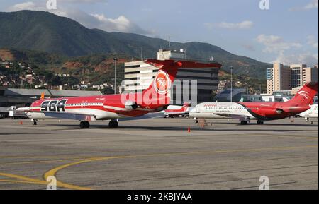 A view of airport in Caracas, Venezuela, on March 12, 2020 (Photo by ...