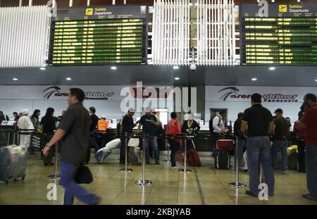 A view of airport in Caracas, Venezuela, on March 12, 2020 (Photo by ...