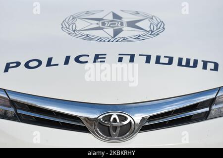 An Israeli Police logo seen on a Police car in Jerusalem. On Wednesday ...