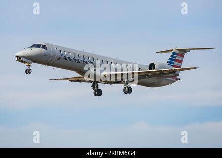 American Airlines Embraer ERJ-145 regional jet aircraft as seen on ...