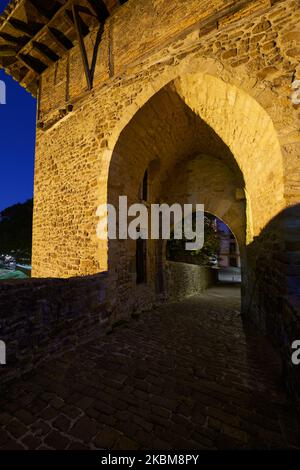 Medieval bridge over the Cadagua river, Balmaseda, Biscay, Basque ...