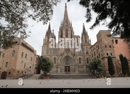 Barcelona Cathedral on 17th April 2020. Photo: Joan Valls/Urbanandsport ...