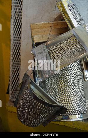 traditional domincan music instruments on a market stall Stock Photo ...