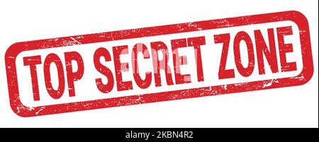 TOP SECRET ZONE text written on blue grungy lines stamp sign Stock ...