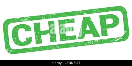 CHEAP text written on green dash stamp sign Stock Photo - Alamy