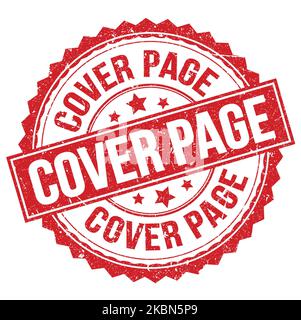 COVER PAGE text written on red rectangle stamp sign Stock Photo - Alamy