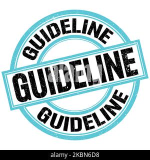 GUIDELINE text written on blue-black grungy lines stamp sign Stock ...