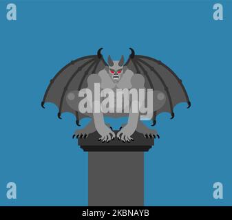 Gargoyle isolated. Stone demonic character, monster. Fantastic ...