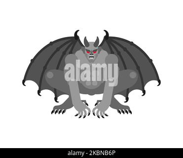 Gargoyle isolated. Stone demonic character, monster. Fantastic ...