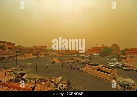 Dusty clouds hover over at Badi Chopad during the Dust Storm and bad ...
