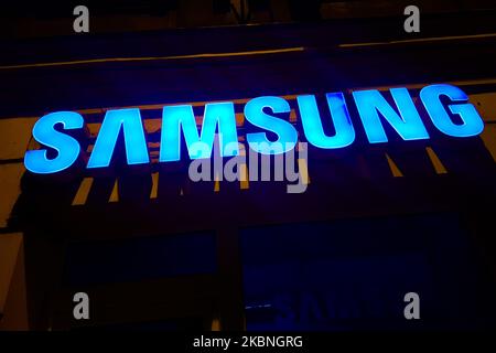 Samsung logo at Samsung Customer Service Center in Krakow , Poland on ...